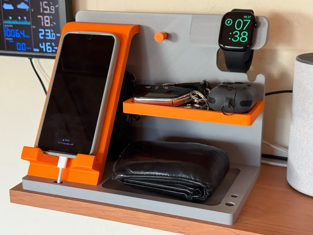 BedSide Organizer Standard (Apple/Samsung Watch) - Free 3D Print Model ...
