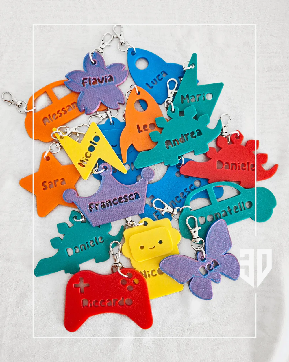 Custom pendants with children's names by Erasmo_difonzo_3D MakerWorld ...