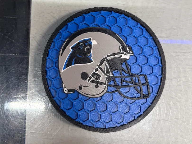 Carolina Panthers style 3 Honeycomb Coaster - Free 3D Print Model ...
