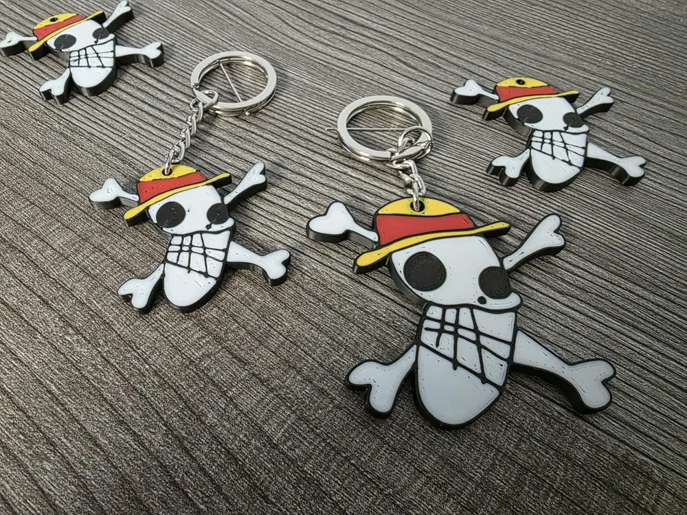 One Piece * Luffy - Jolly Roger * Keychain - Free 3D Print Model ...