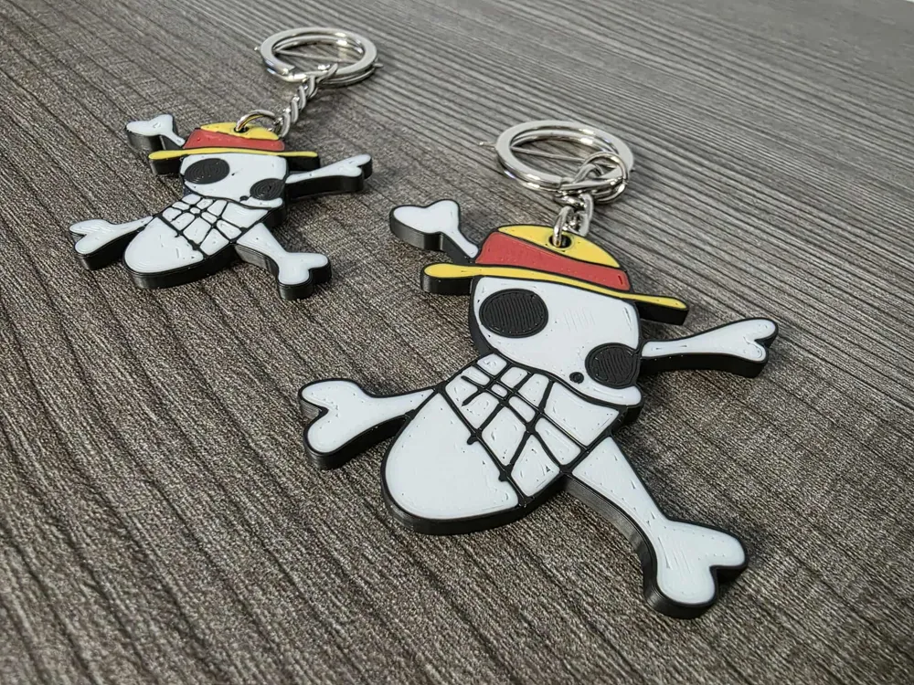 One Piece * Luffy - Jolly Roger * Keychain - Free 3D Print Model ...
