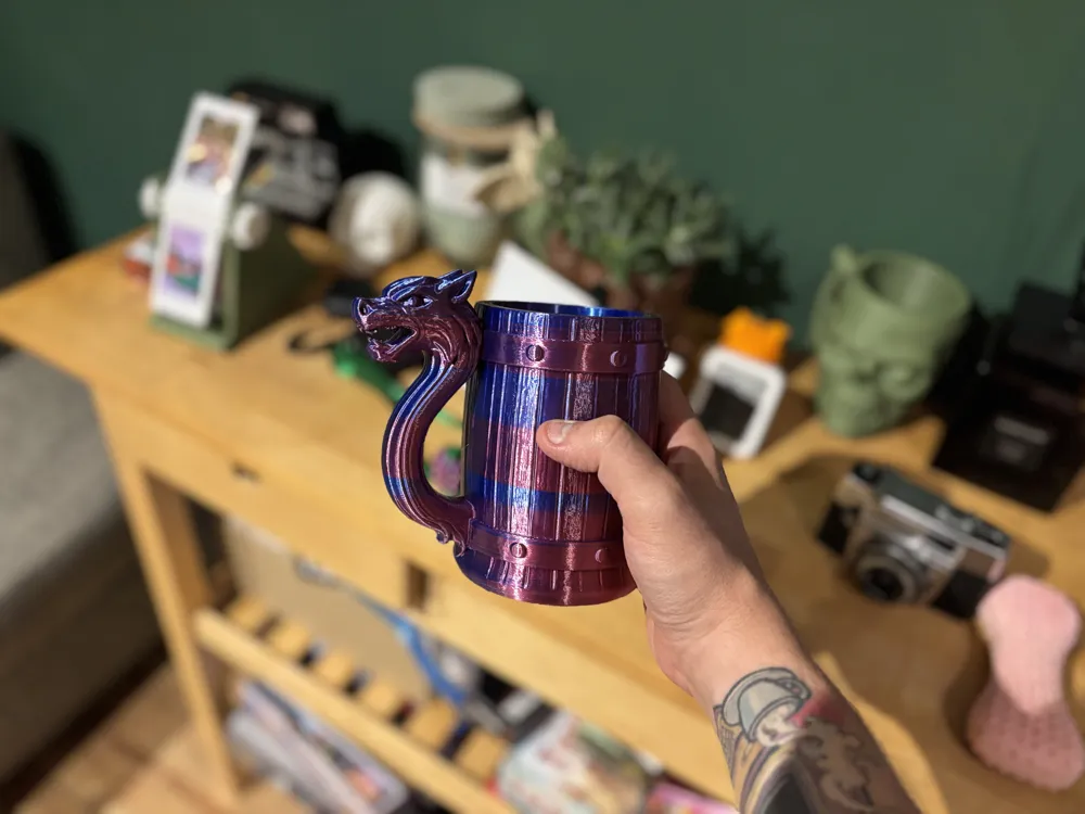 Viking Wolf Mug and Wolf Handle – Mug/Pen Holder - Free 3D Print Model ...