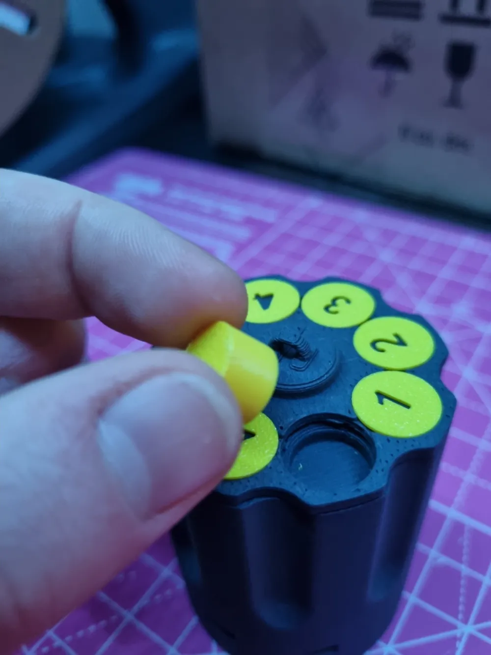 Fidget spinner revolver pill box by TheForg3d - MakerWorld