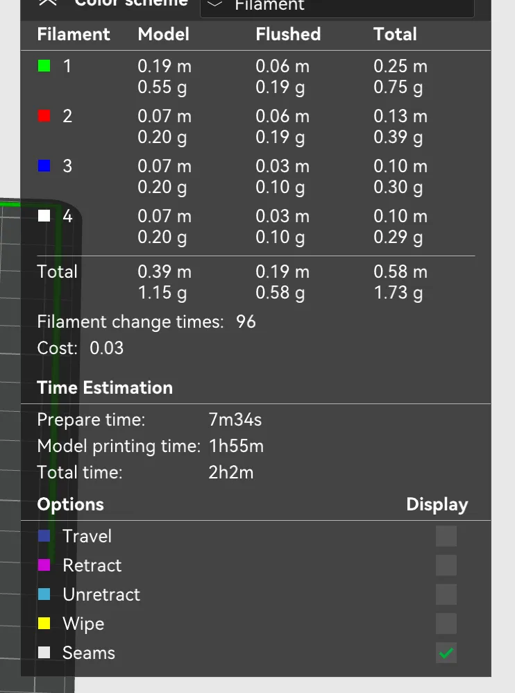 AMS OPERATION TEST MINIMUM TIME AND CONSUMPTION by acevalsl - MakerWorld