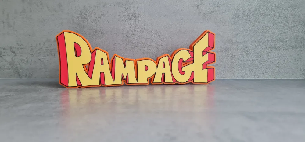 Rampage classic arcade sign / logo by Lendehaas MakerWorld: Download ...