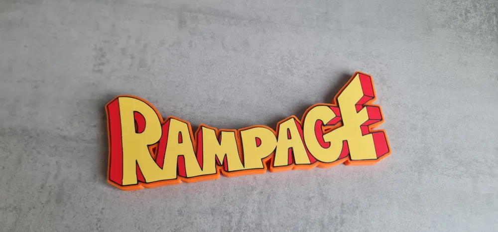 Rampage classic arcade sign / logo by Lendehaas MakerWorld: Download ...