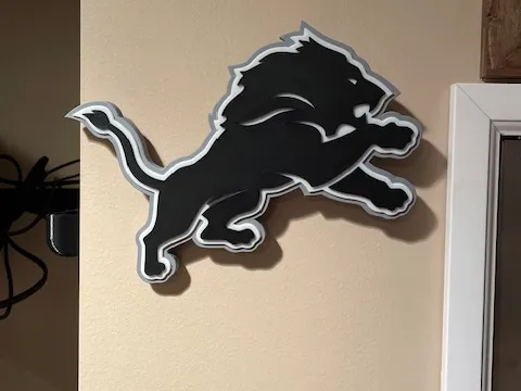 Detroit Lions Wall Sign by T.Phillips - MakerWorld