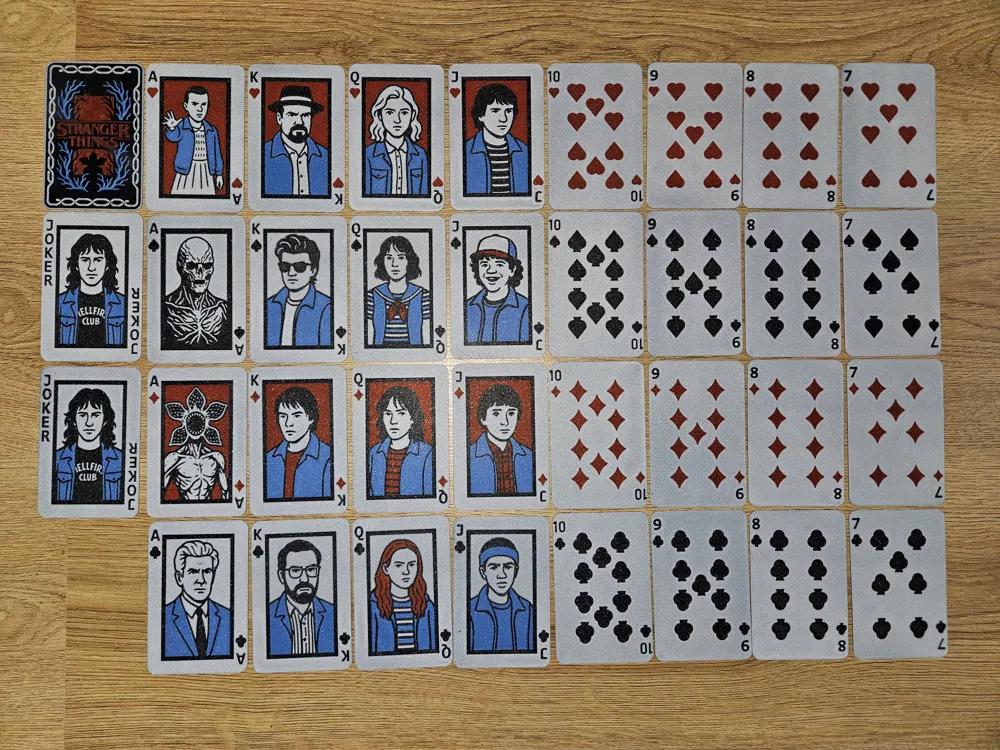 Stranger Things playing cards - Free 3D Print Model - MakerWorld