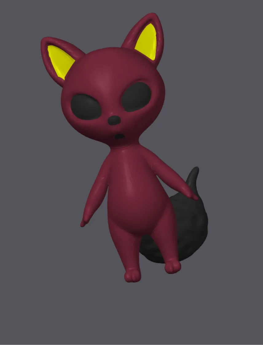Alien-Fox Hybrid Creature - Cute 3D Print - Free 3D Print Model ...