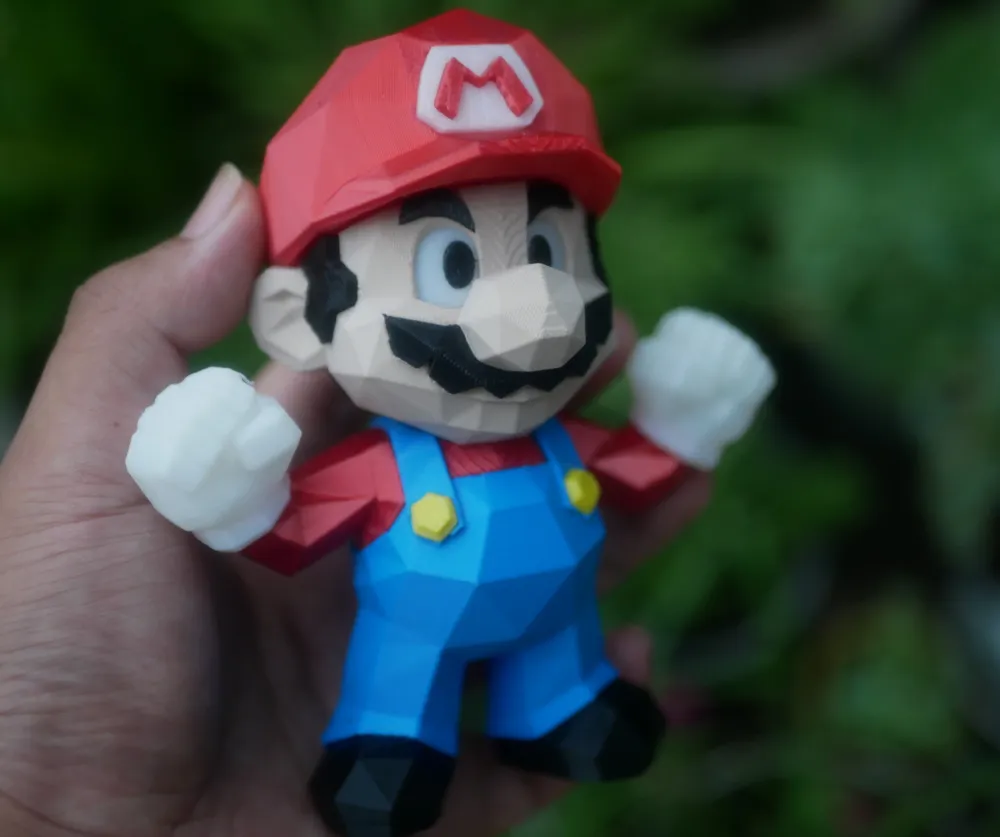 Super Mario Low Poly Figurine No AMS required by Chocobo MakerWorld ...