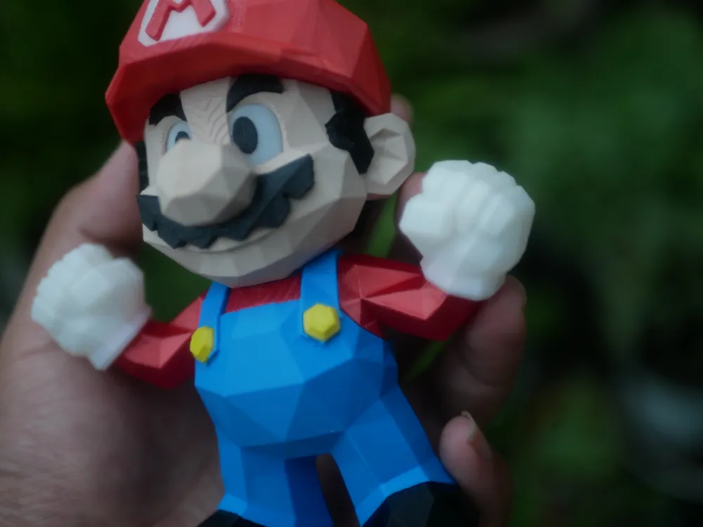 Super Mario Low Poly Figurine No AMS required by Chocobo MakerWorld ...