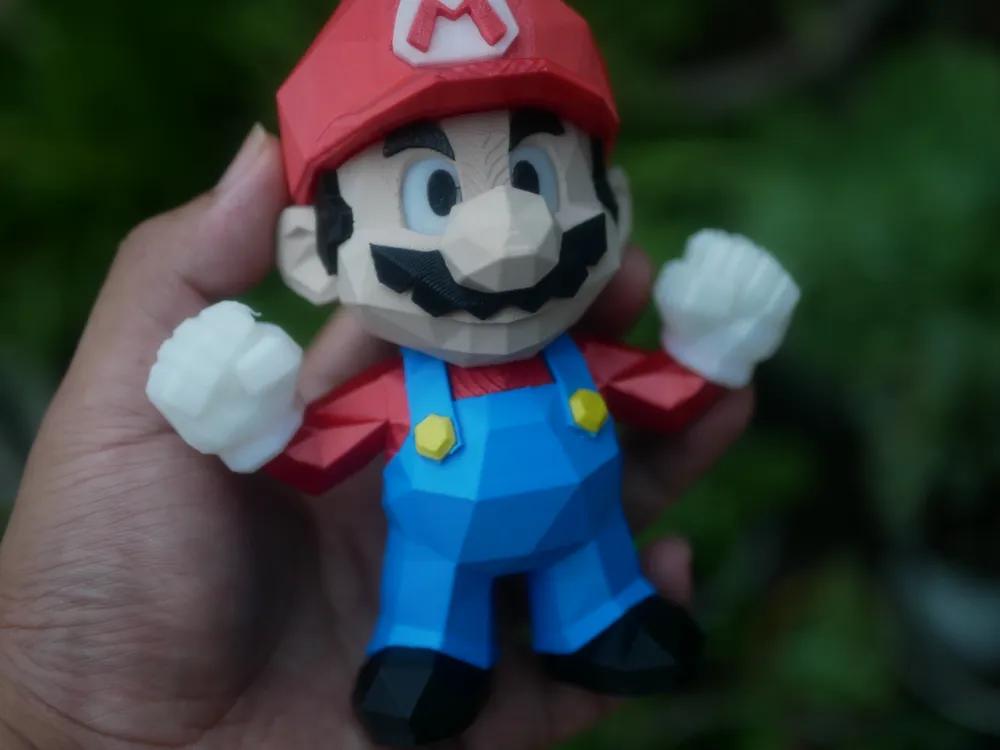Super Mario Low Poly Figurine No AMS required by Chocobo MakerWorld ...
