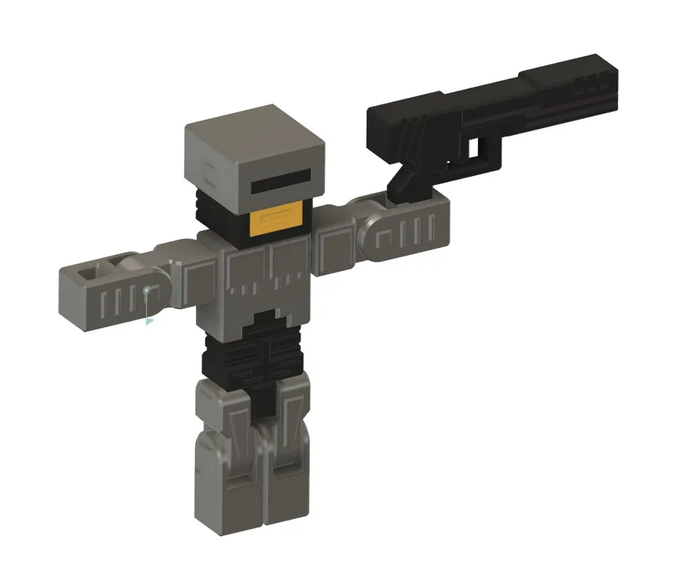 Minecraft Style Articulated Robocop by Spennolio MakerWorld: Download ...