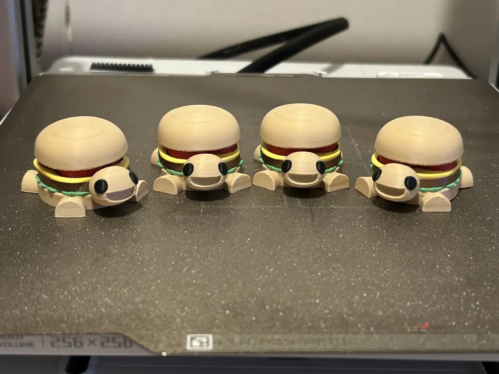 Ham Burger Dinosaur - Clicker Fidget Toy - Free 3D Print Model - MakerWorld