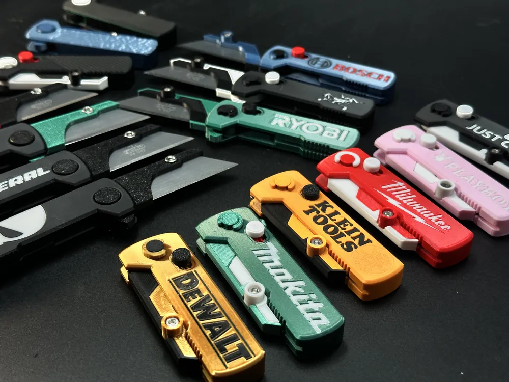 22-Style Mini Folding Utility Knife-Locking Button by Trent Studio MakerWorld: Download Free 3D ...