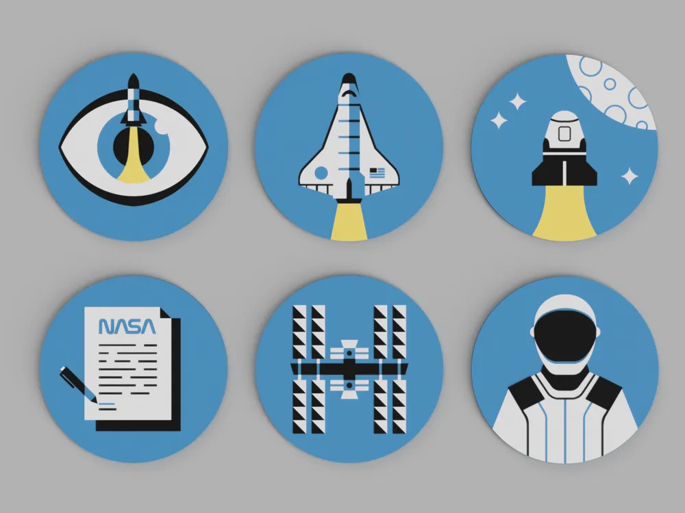 SpaceX NASA coaster set by jakubhroch - MakerWorld