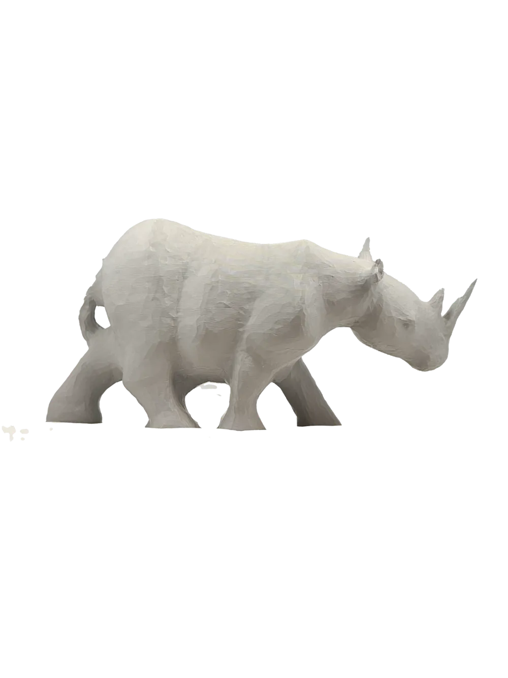 Realistic Rhino 3D Model - Animal Sculpture STL - Free 3D Print Model ...