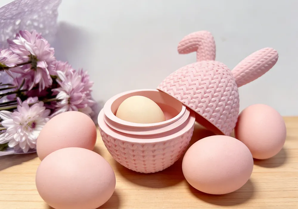 Knitted Easter Egg Gift Box - Free 3D Print Model - MakerWorld