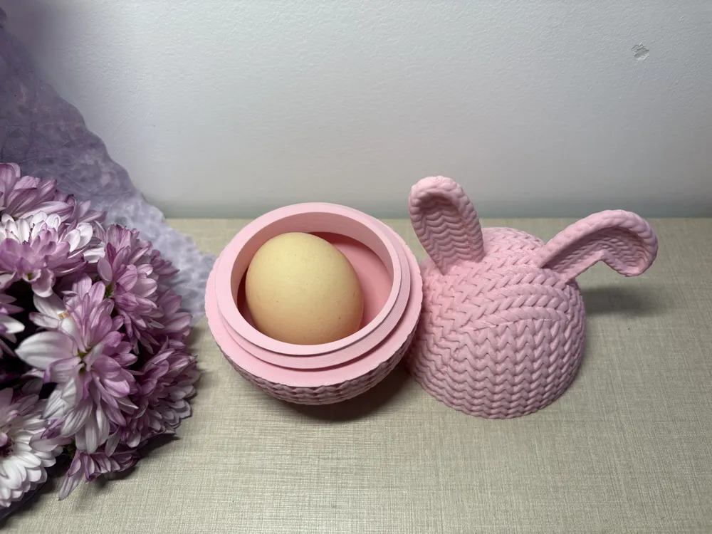 Knitted Easter Egg Gift Box - Free 3D Print Model - MakerWorld
