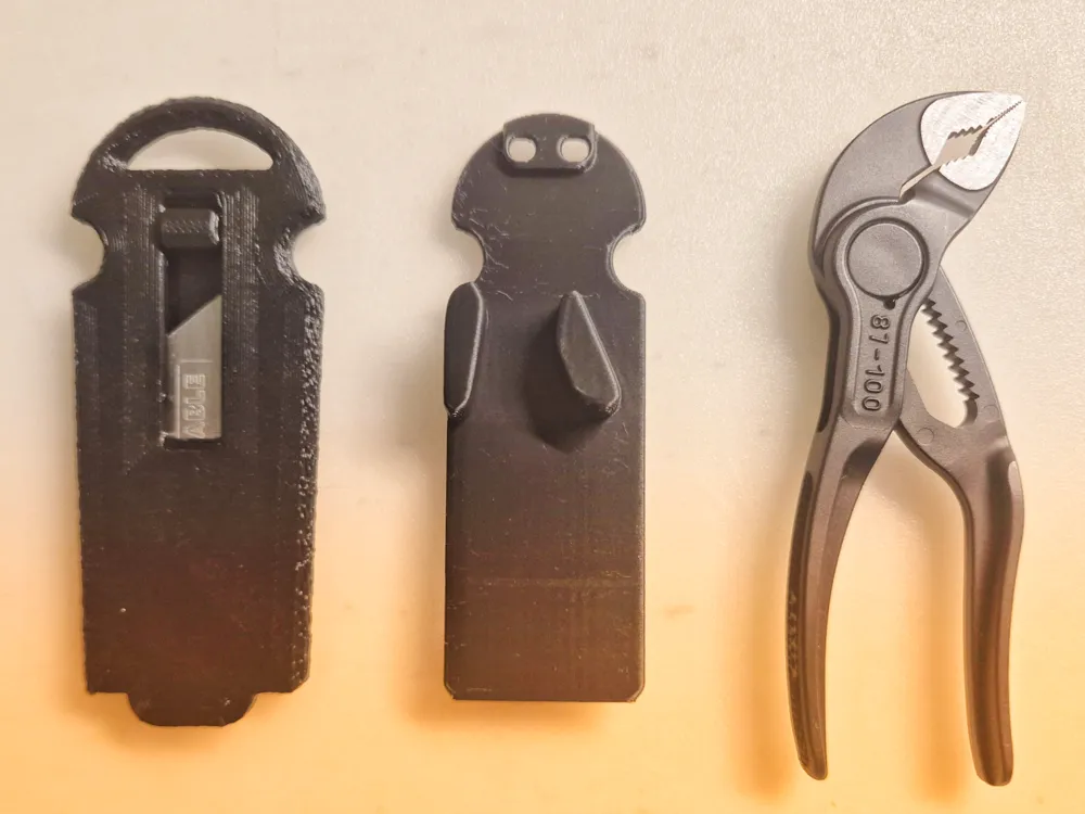 EDC Utility Knife & Knipex Cobra XS Holder by SorenTheSwede MakerWorld ...