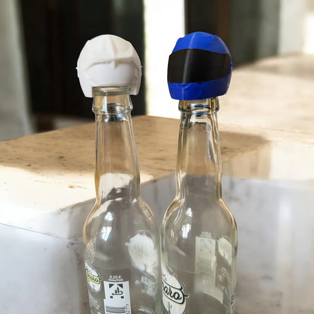 Motorcycle helmet for beer bottle - Free 3D Print Model - MakerWorld