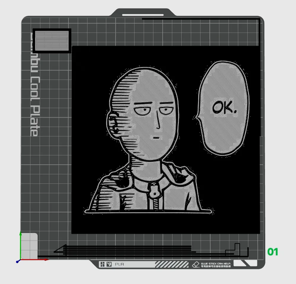 One Punch Man / Saitama / Wall Art / 2d art by 3D Prints This Week ...