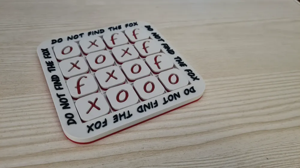 Do Not Find The Fox - Game - Board and Tiles by Widge MakerWorld ...