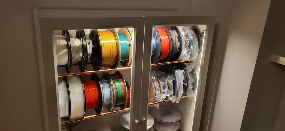 Parametric Filament Rack for Cupboards +IKEA BILLY by Henryk MakerWorld ...