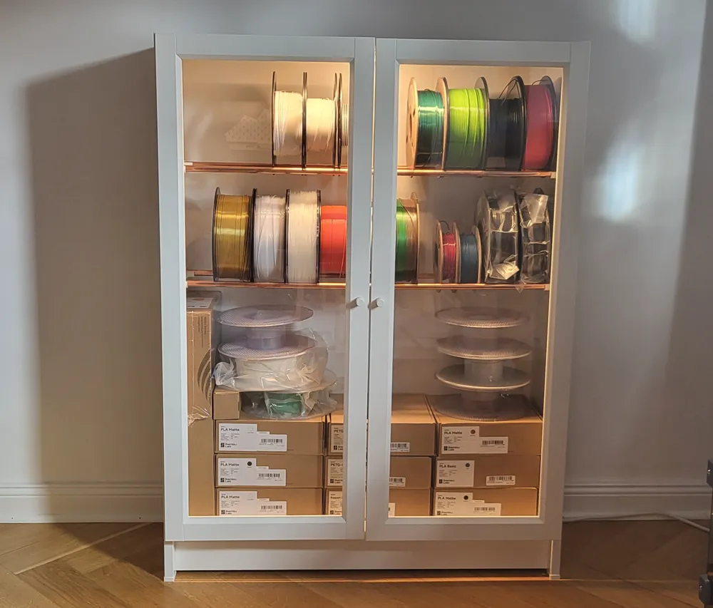 Parametric Filament Rack for Cupboards +IKEA BILLY by Henryk MakerWorld ...