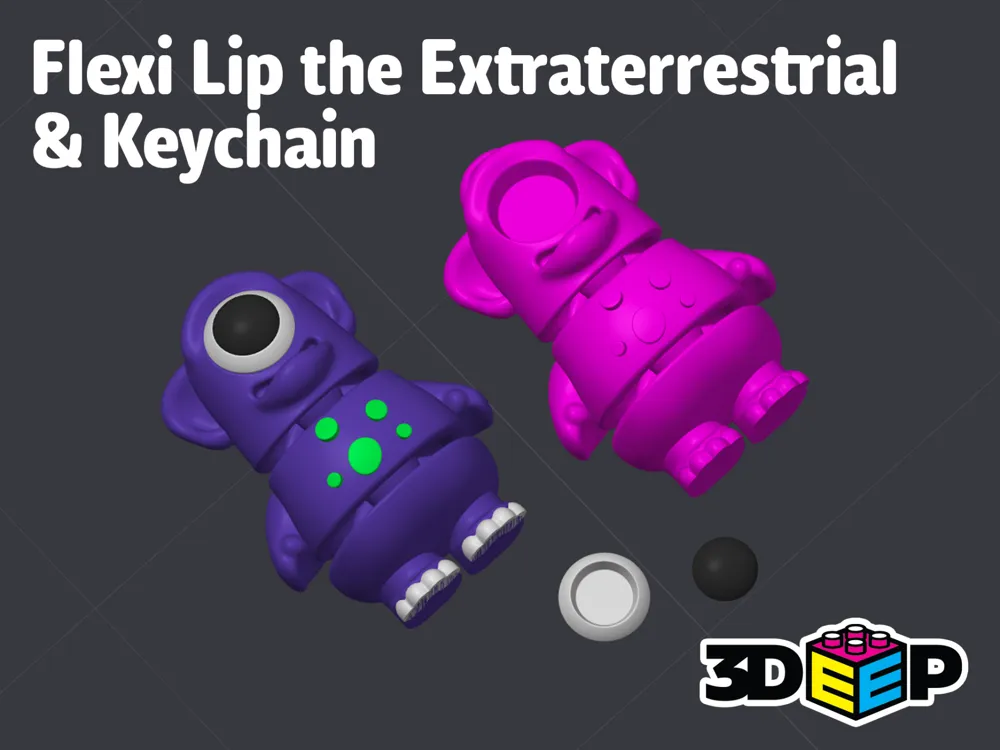Flexi Lip the ET. & Keychain - No Supports - Free 3D Print Model ...