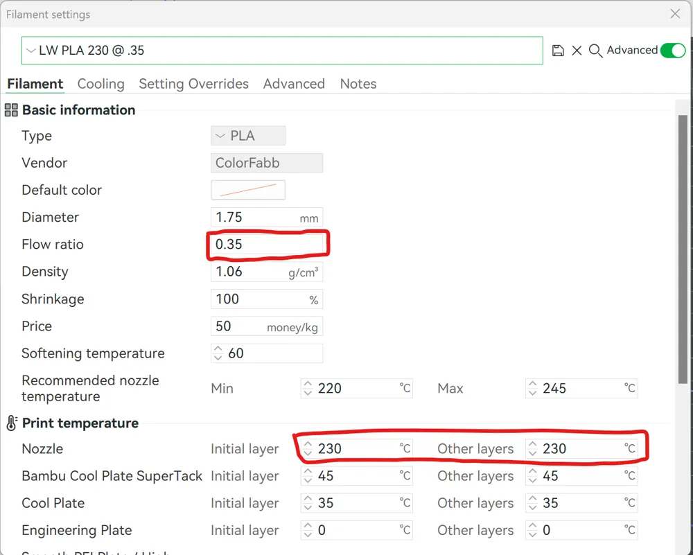LW PLA Test Cube Parameter Optimization Colorfabb by Swamp Innovations ...