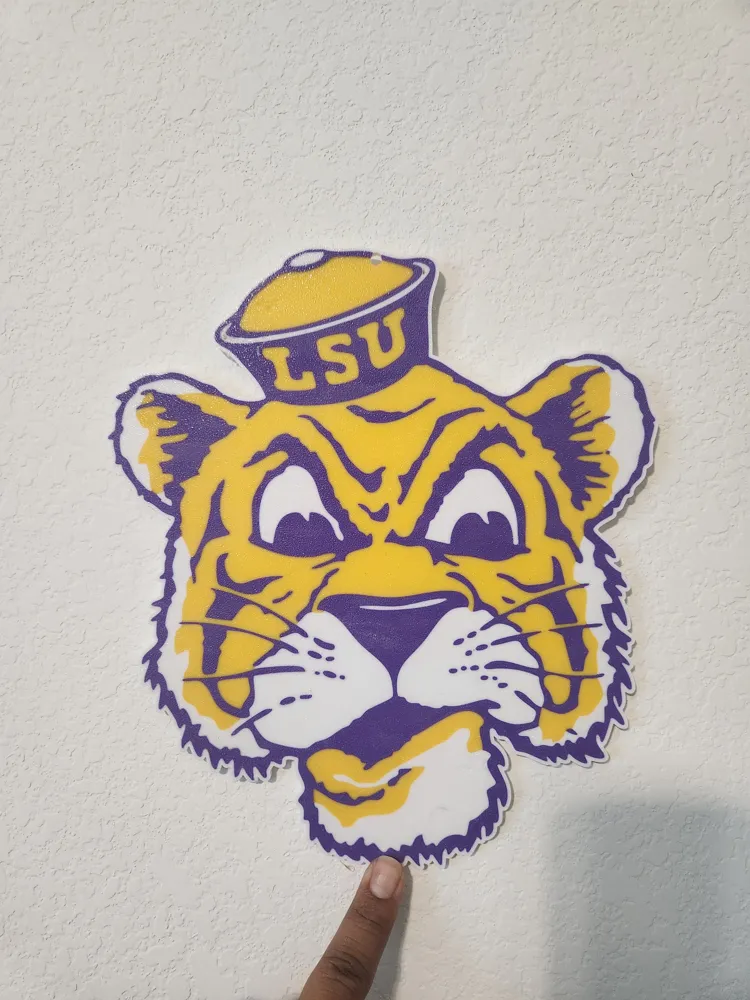 LSU 1955 Logo Vintage - 3D Printable Model by lilman.pj MakerWorld ...
