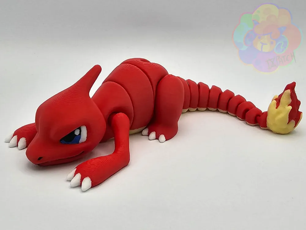 Charmeleon - Flexi Articulated Pokémon - Free 3D Print Model - MakerWorld