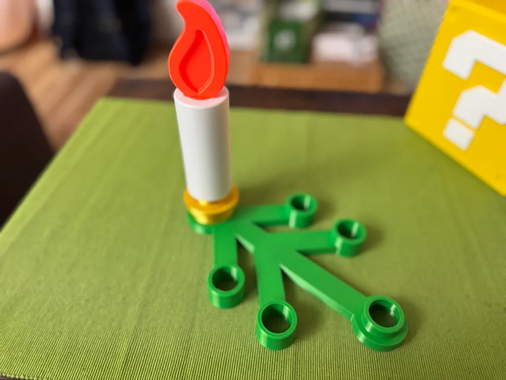 Not another Brick Advent Wreath with (LED) candles - Free 3D Print ...