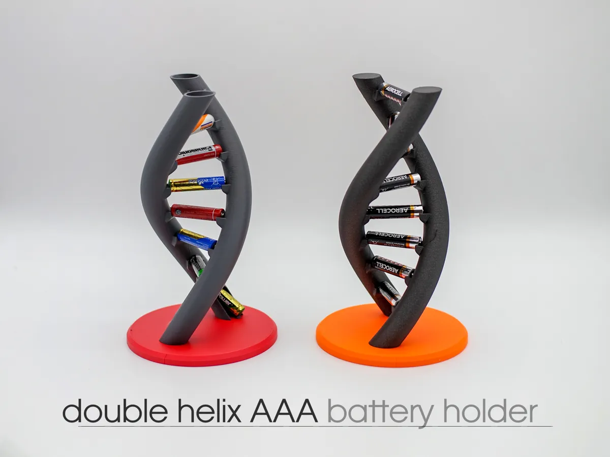 Double Helix AAA Battery Holder - Free 3D Print Model - MakerWorld