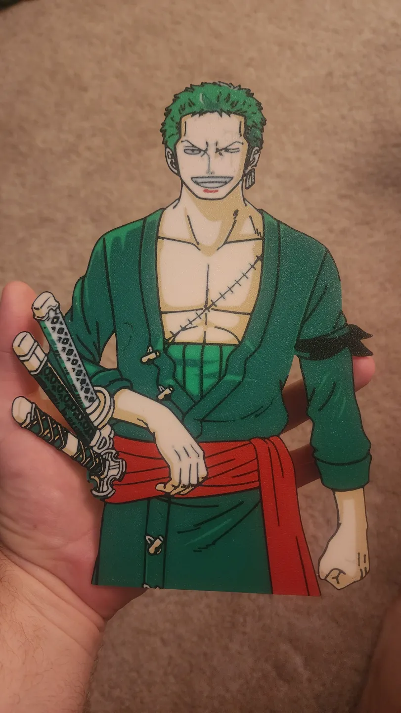Roronoa Zoro Wall Art by Mech3DMakerWorld: Download Free 3D Models