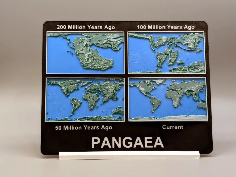Pangaea - 200 MYA to Present by MadMax3D MakerWorld: Download Free 3D ...