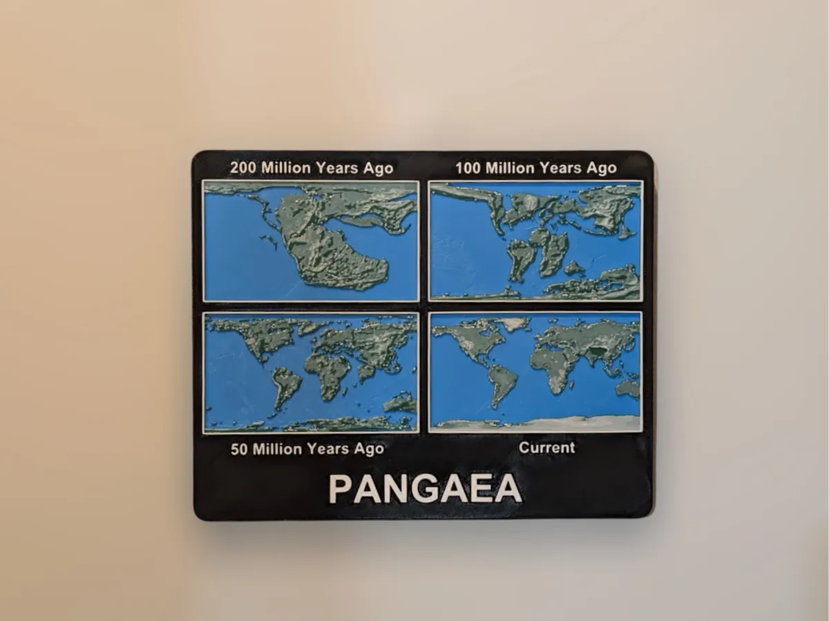 Pangaea - 200 MYA to Present - Free 3D Print Model - MakerWorld