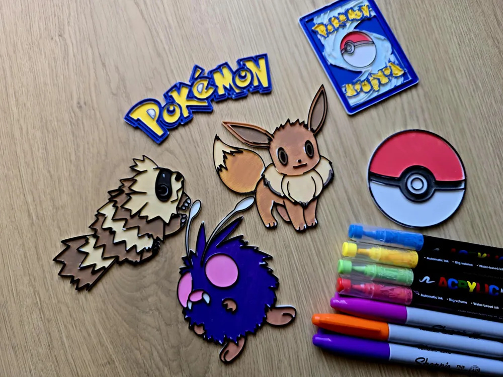 Pokemon Zigzagoon Eevee Venonat Coloring DIY Set by Merilno3DMakerWorld ...