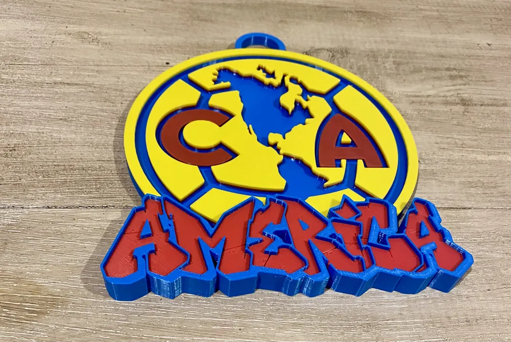 Club America Graffiti Pendant - Free 3D Print Model - MakerWorld