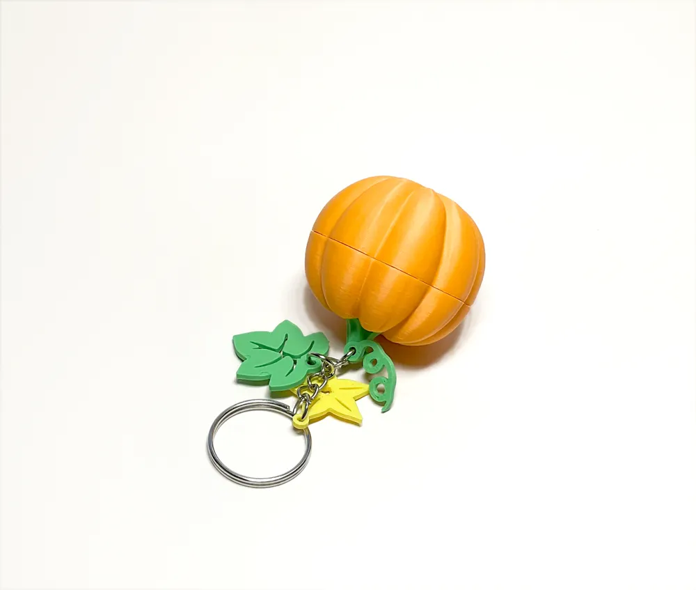 Pumpkin keychain-NO AMS by zhuzhu MakerWorld: Download Free 3D Models