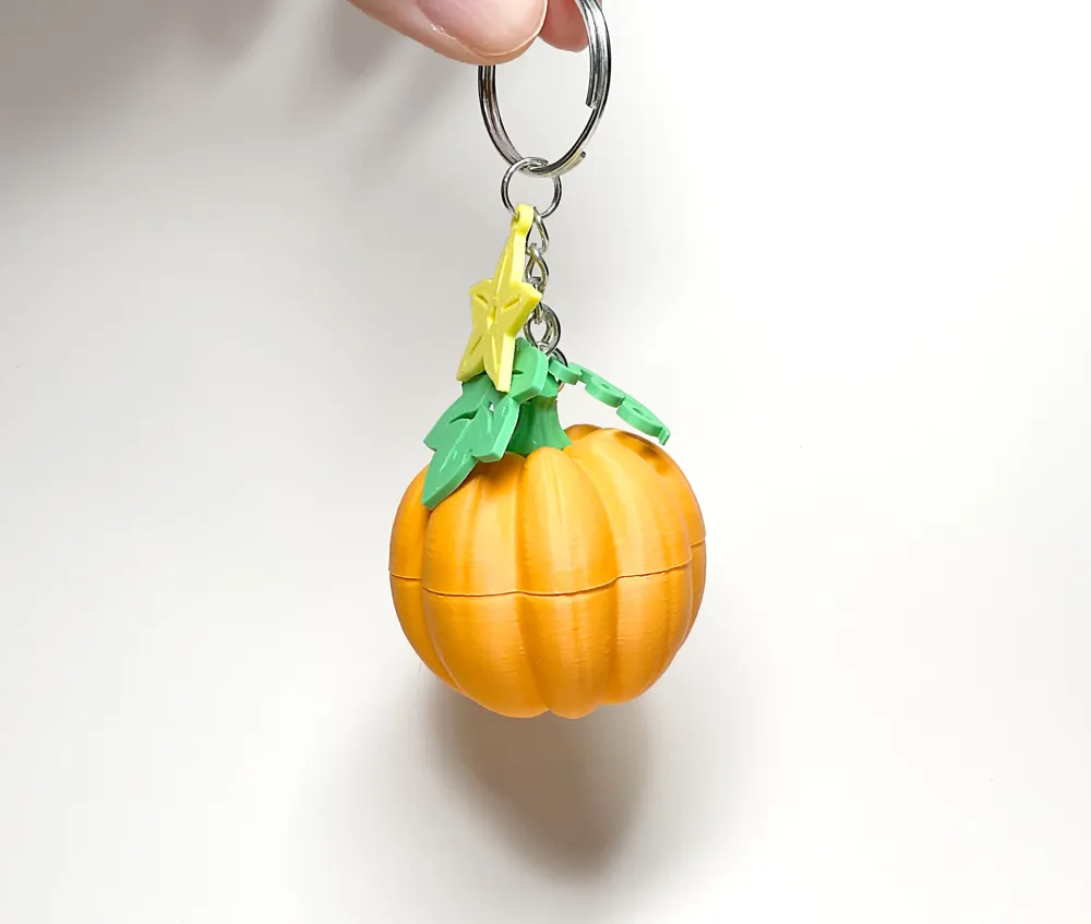 Pumpkin keychain-NO AMS by zhuzhu MakerWorld: Download Free 3D Models