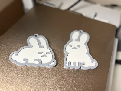 Cute Rabbit Key Tags / NFC Tags by Evan_muhaha - MakerWorld
