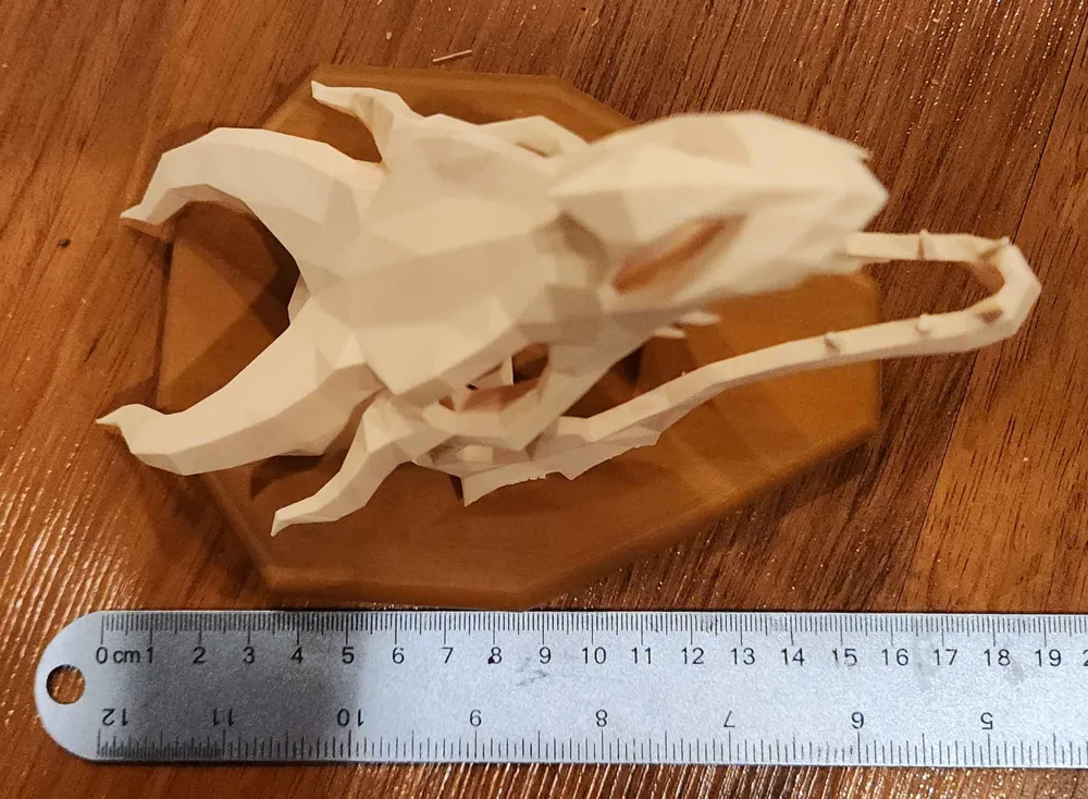 Skyrim Dragon Skull Wall Mounted - Free 3D Print Model - MakerWorld