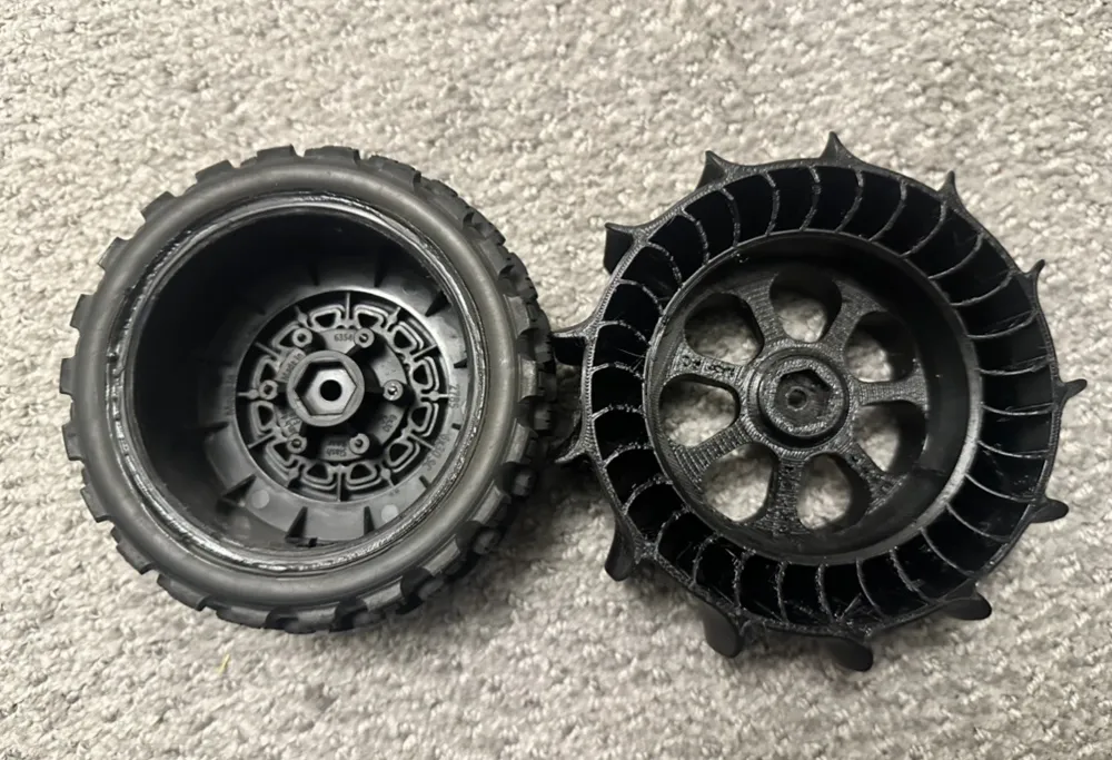 1/10 scale Airless Paddle tire 12mm wheel hex by Lion RC 3D Designs ...