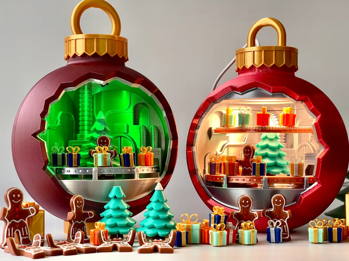 Magical Christmas Gift Factory Globe，No AMS - Free 3D Print Model ...