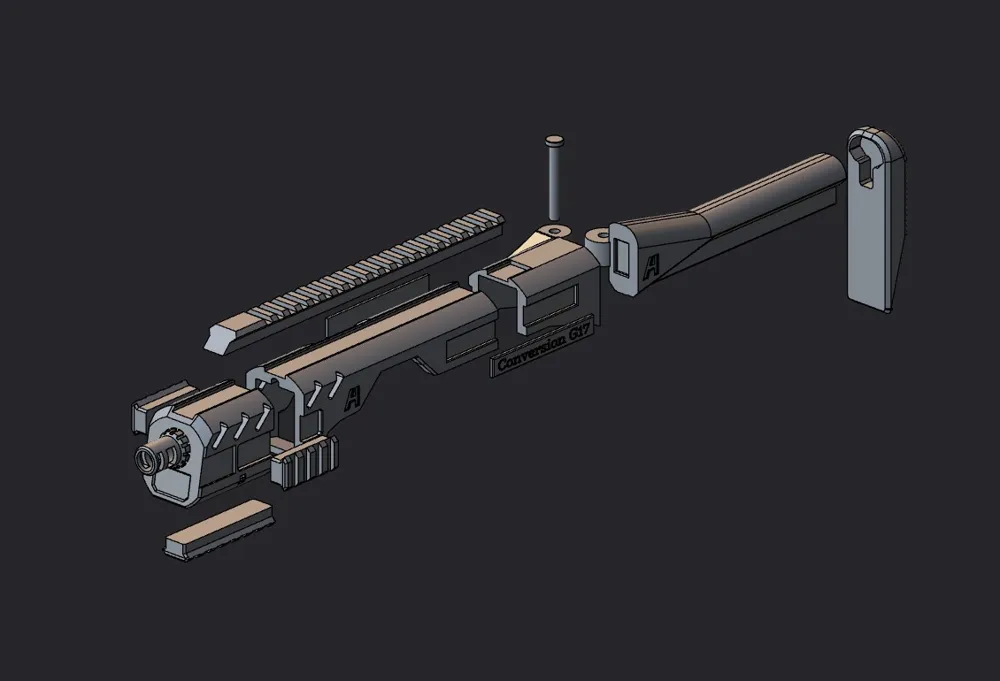 Glock Conversion Kit V.2 (Air Soft Gun Blow Back) by AwonAtuh ...