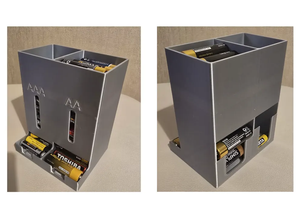 Battery Box Storage AA - AAA with Backpack - Free 3D Print Model ...