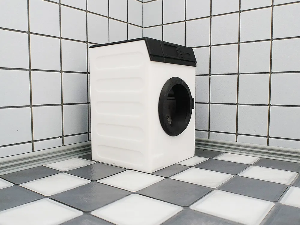 Dollhouse - Prop Washing Machine V2 - Free 3D Print Model - MakerWorld
