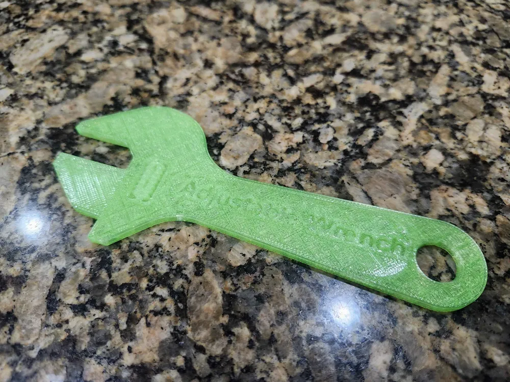 Flat toy Adjustable Wrench look, doesn't move - Free 3D Print Model ...